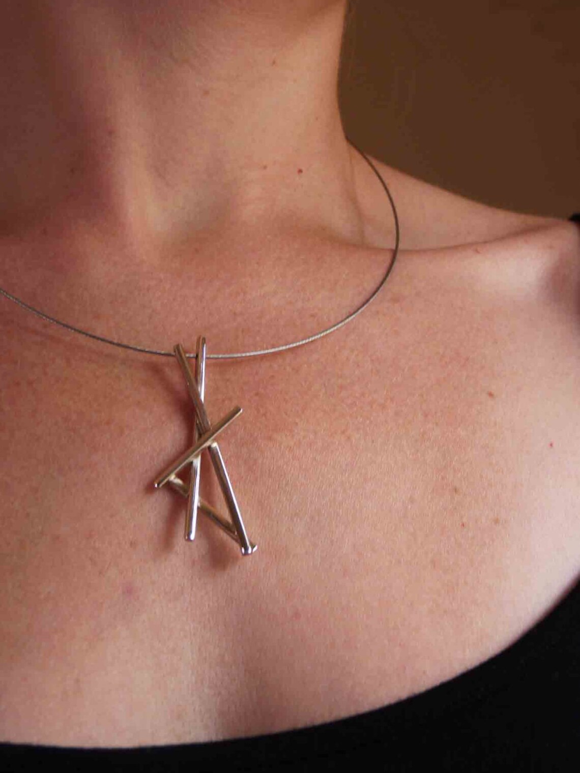 Unique sterling silver pendant simple and elegant | Etsy