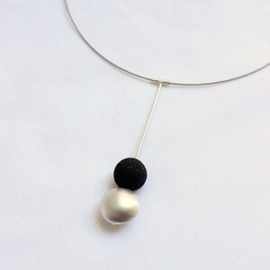 Magma Necklace Made of Matte Sterling Silver, Simple and Contemporary ...