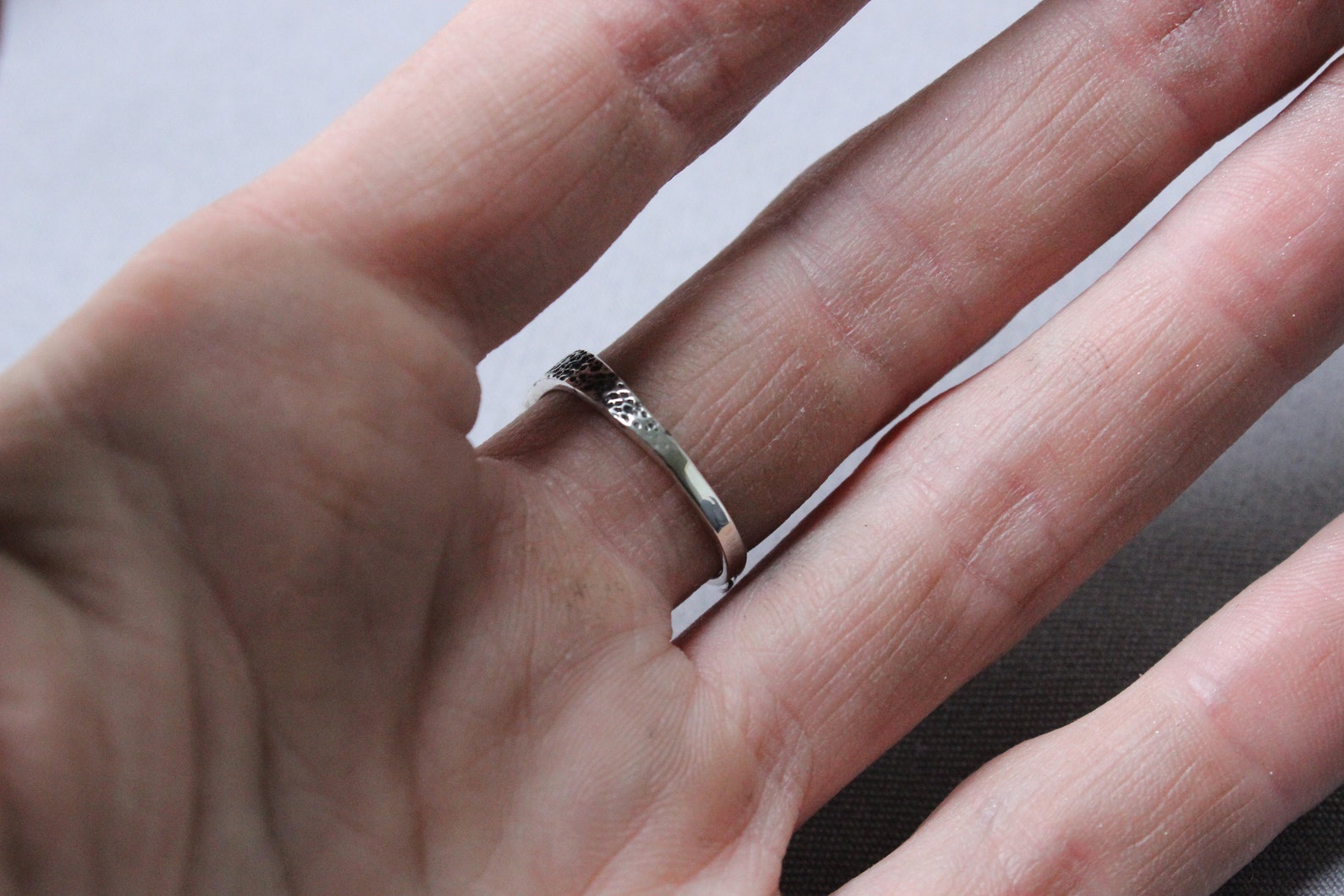 Gotas Ring With Texture Sterling Silver Made to Order in - Etsy