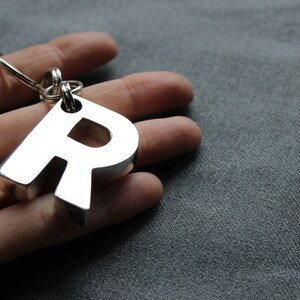 Letter Keychain Custom Made of Sterling Silver, Made to Order, Custom ...