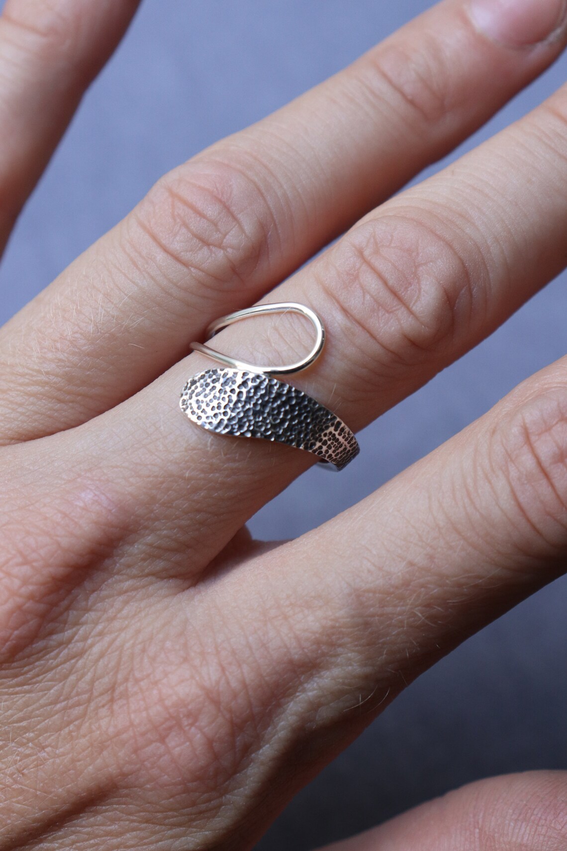 Gotas Ring With Texture Sterling Silver Made to Order in - Etsy