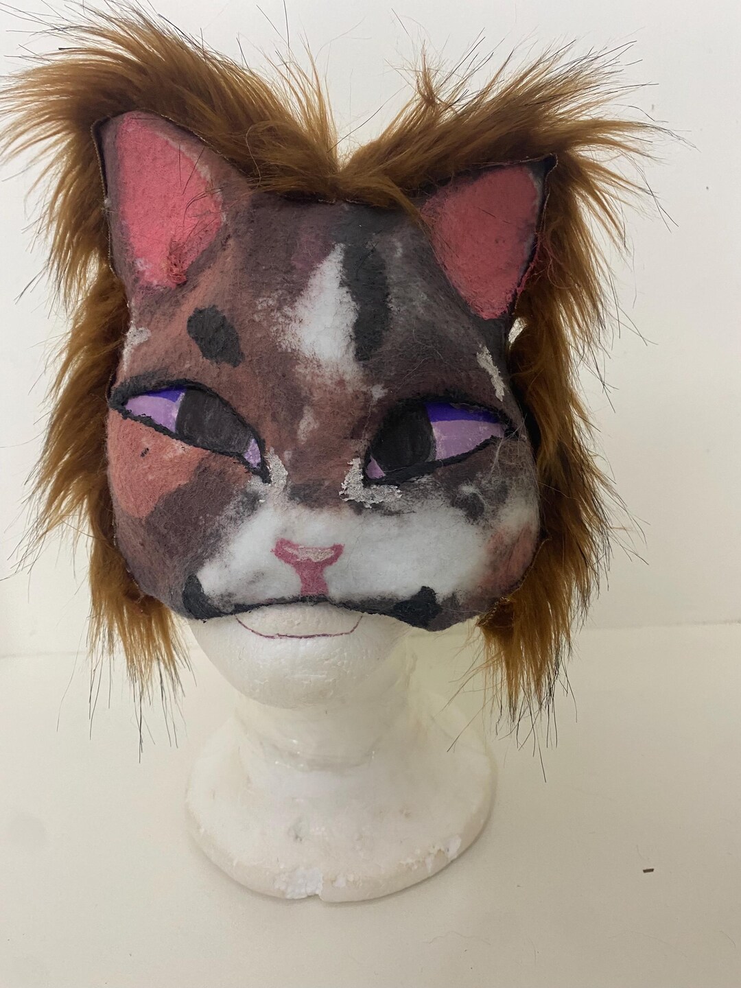 Furred Therian Kitten Feline Tiger Cat Mask Quadrobics Gear Furry ...