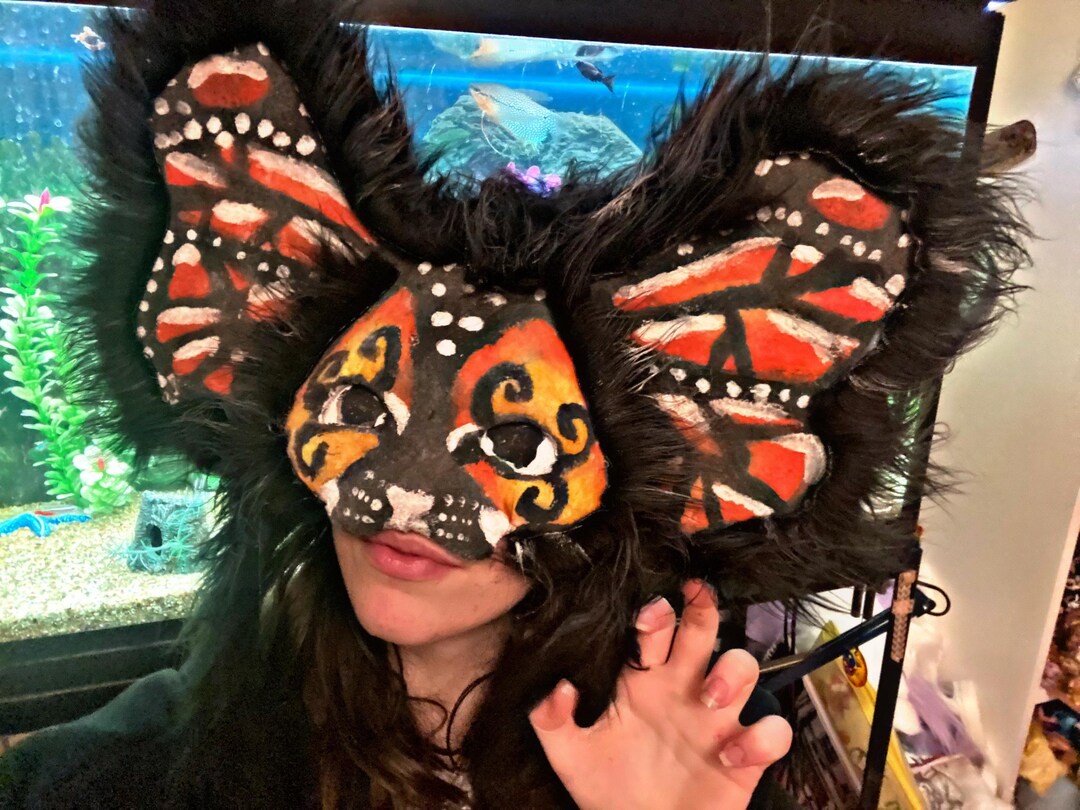 BUTTERFLY Therian/quadrobics Mask Cat/feline/kitten Mask for Alterhuman ...