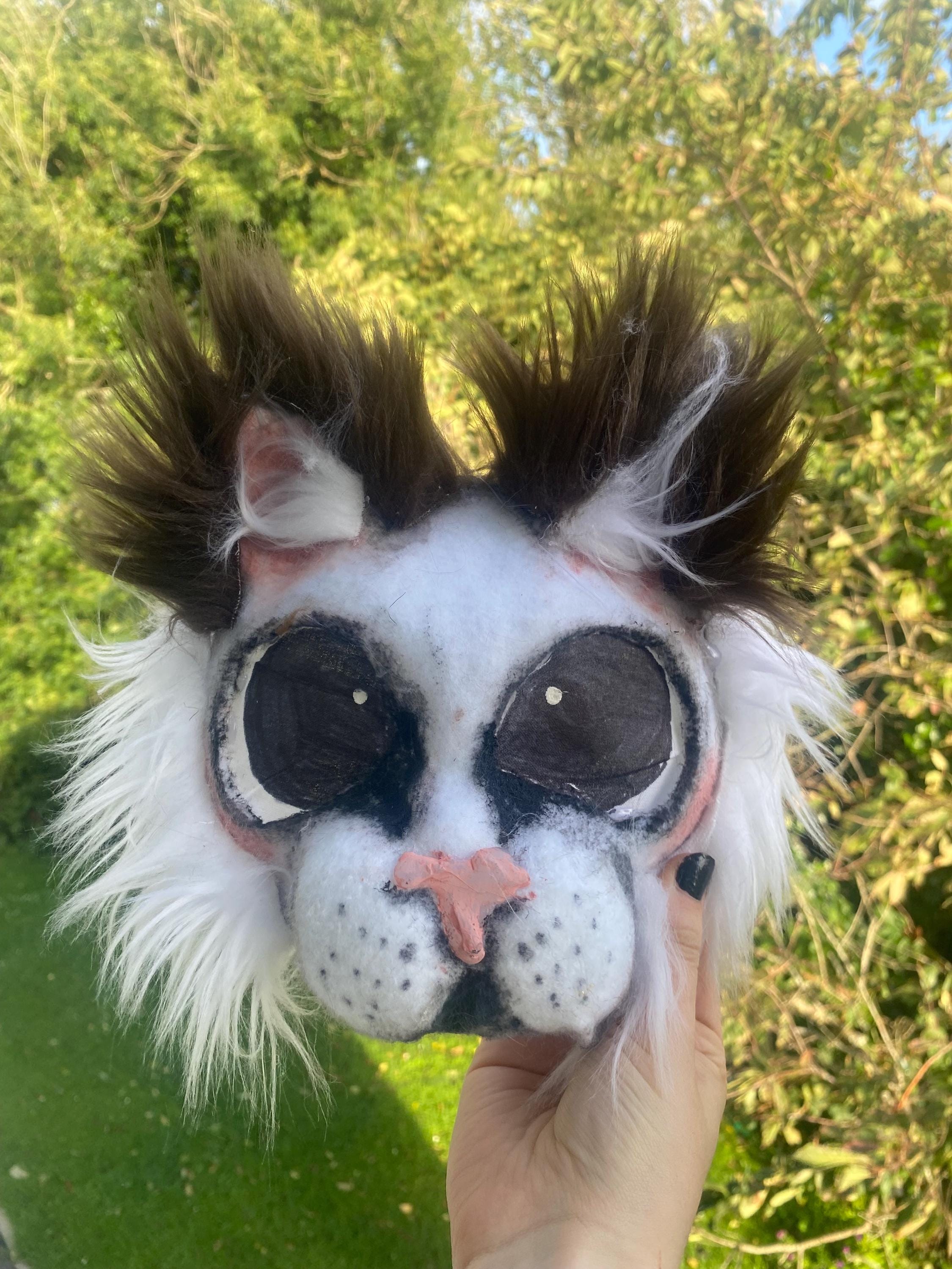 Therian Mask Quadrobics Gear Alterhuman Possum Cat Furry Fursuit Head ...