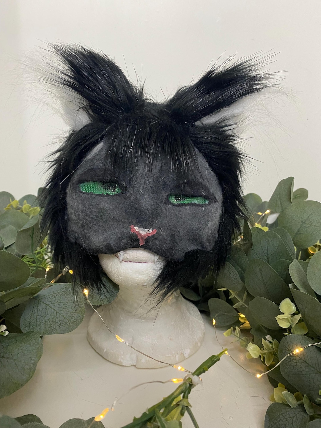 Furred Therian Kitten Feline Tiger Cat Mask Quadrobics Gear Furry ...