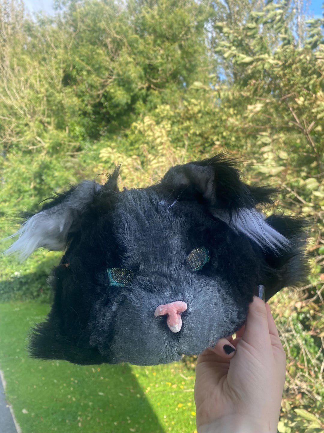 Fully Furred Therian Puppy Posable Ears Canine Dog Cat Mask Quadrobics ...