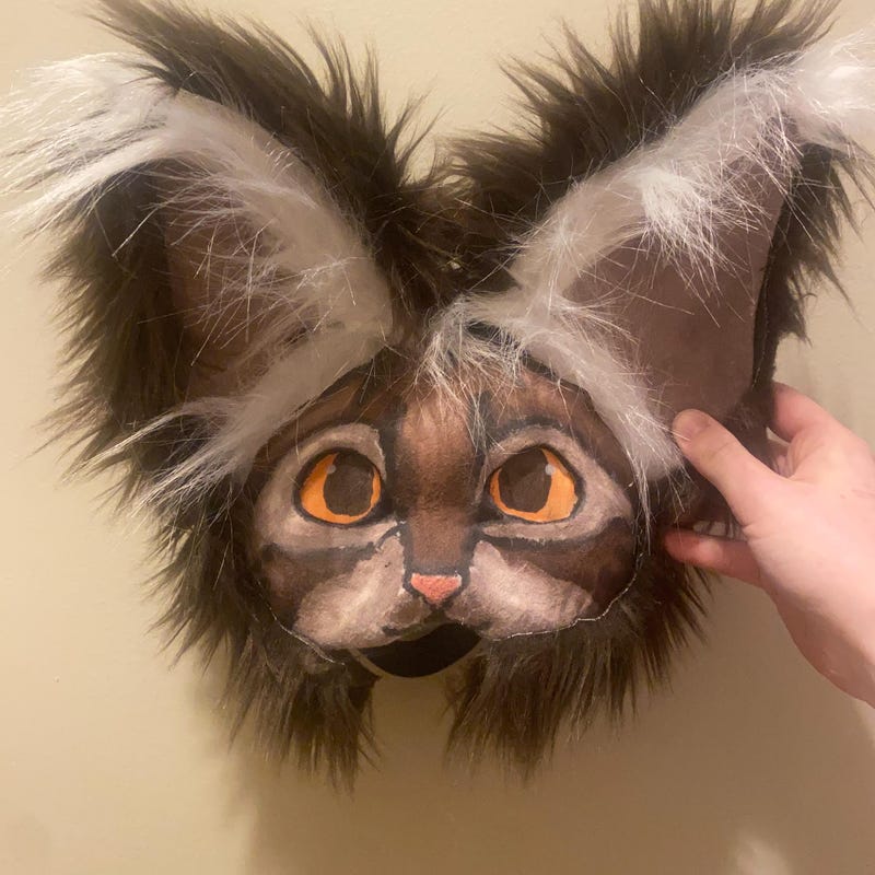 Orange Cat Mask Therian - Etsy