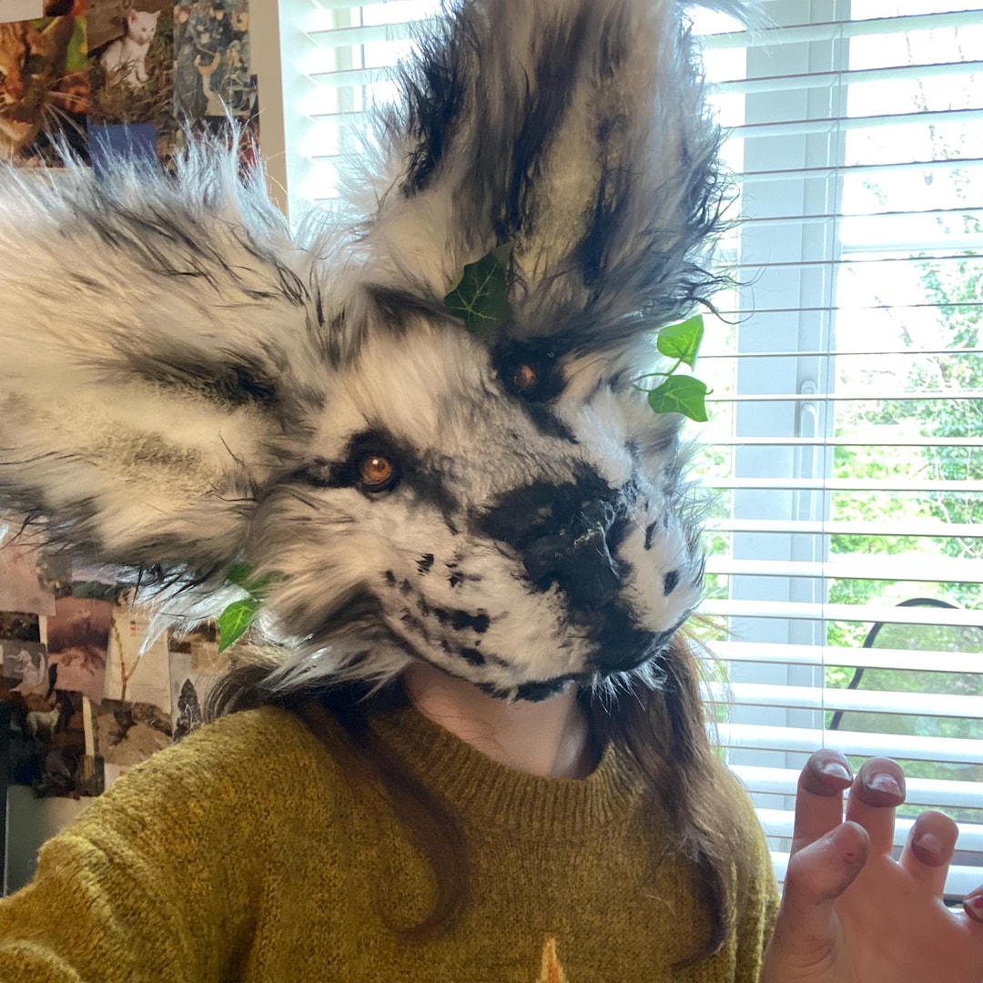 Therian/furry/fursuit Mask Quadrobics Gear Wolf Furred Realistic ...