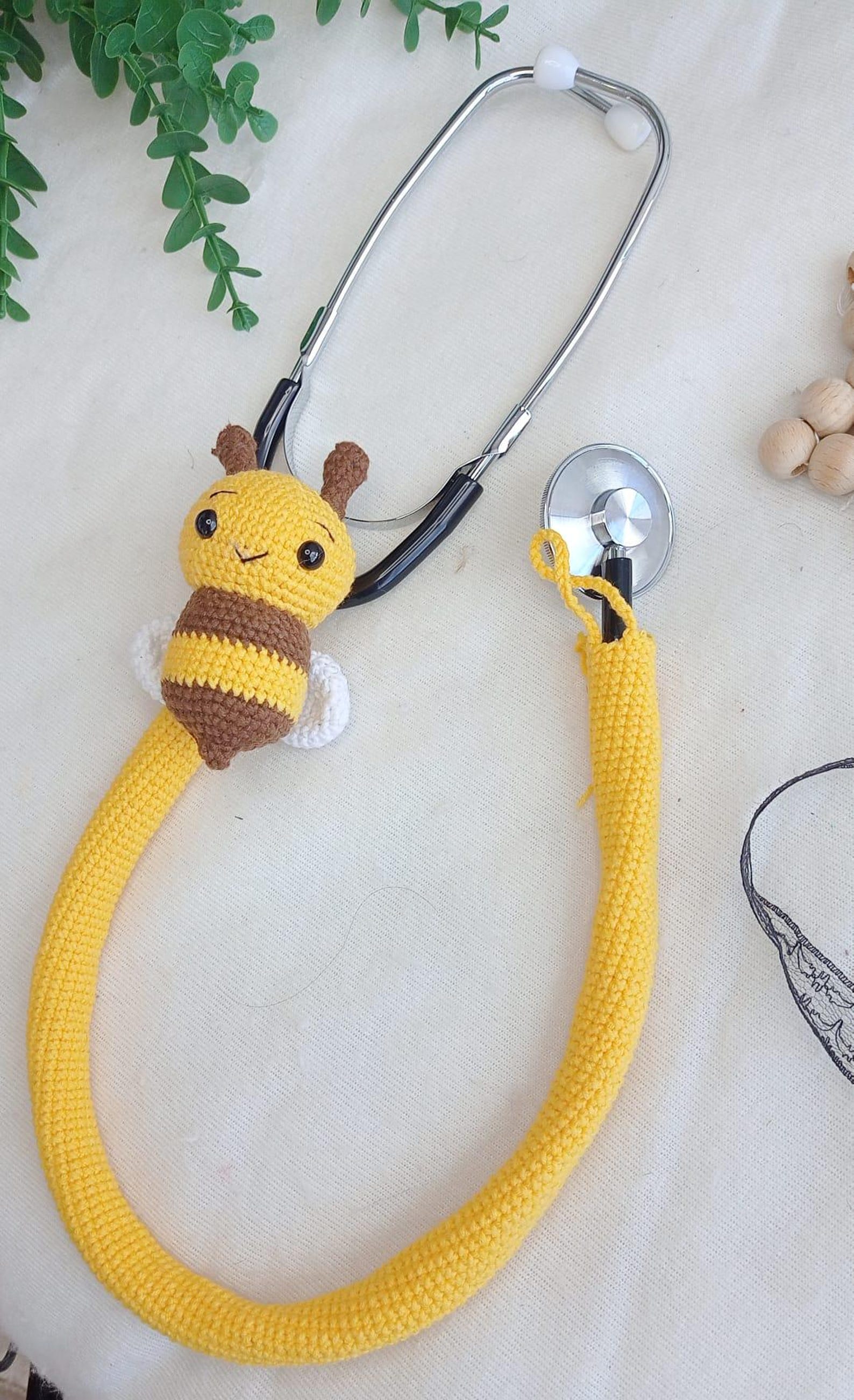 Amigurumi Bee Stethoscope Cover Crochet Doctor Nurse Gift - Etsy