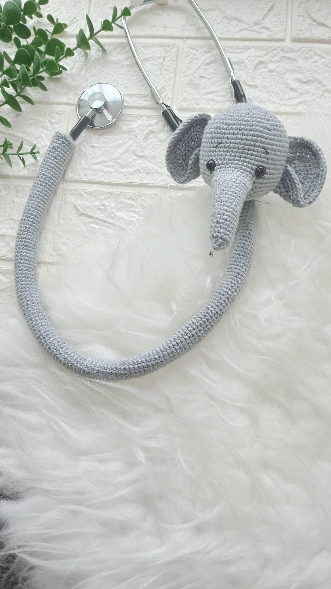 Crochet Elephant Stethoscope Cover Amigurumi Doctor Nurse Gift - Etsy