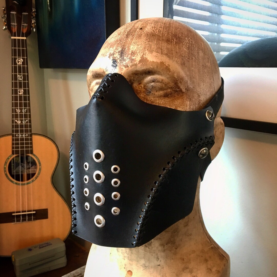 Leather Mask. Biker Mask Face Shield by Skinznhydez Steampunk Armoury ...