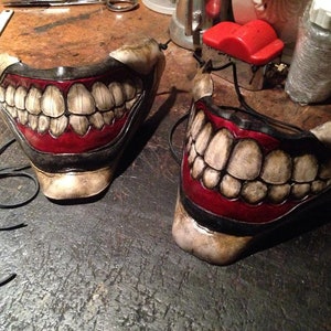 Leather Twisty The Clown Mask Pdf Template Digital Leather Half Mask