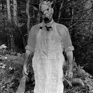 Creepy Leather Pig Mask: Horror Costume, Handmade Cowhide - Etsy