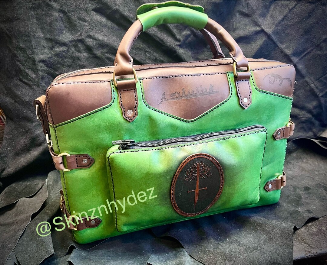 Laptop Bag Lord of the Rings Leather Messenger Bag Satchel Briefcase ...