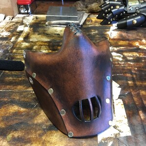 Leather Cannibal Mask. Biker Mask Face Shield by Skinznhydez Steampunk ...