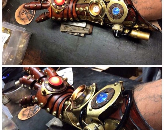 Powered Steampunk Gauntlet MADE TO ORDER - Etsy