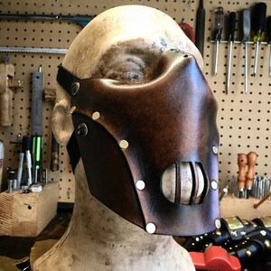 Leather Cannibal Mask. Biker Mask Face Shield by Skinznhydez Steampunk ...