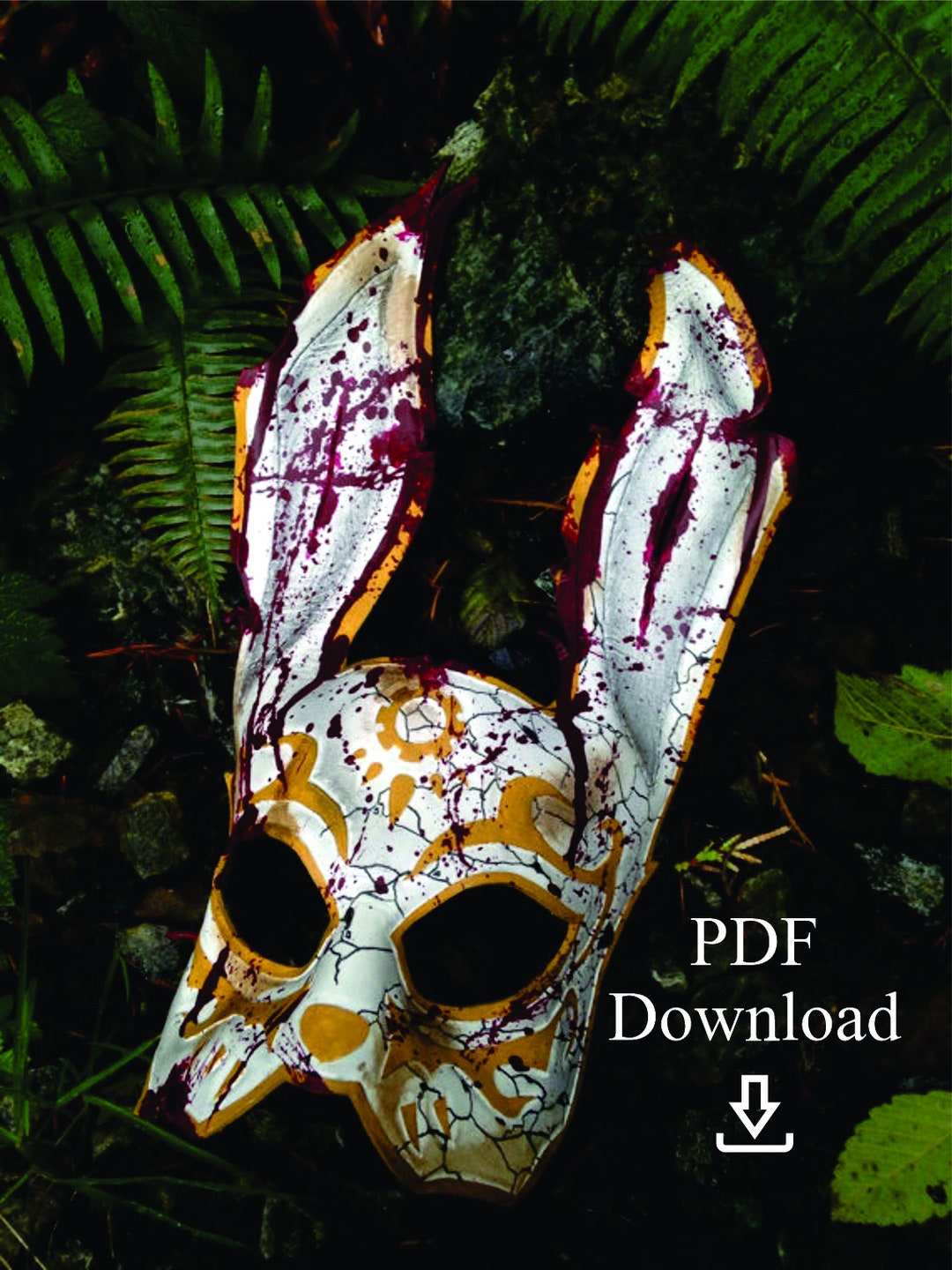 Leather Rabbit Splicer Mask PDF Template - Digital Leather Full Rabbit ...