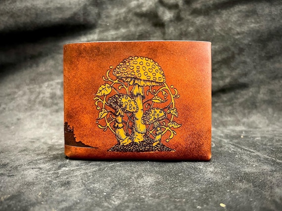 Handmade Leather Mushroom Wallet Amanita Muscaria Fungi - Etsy