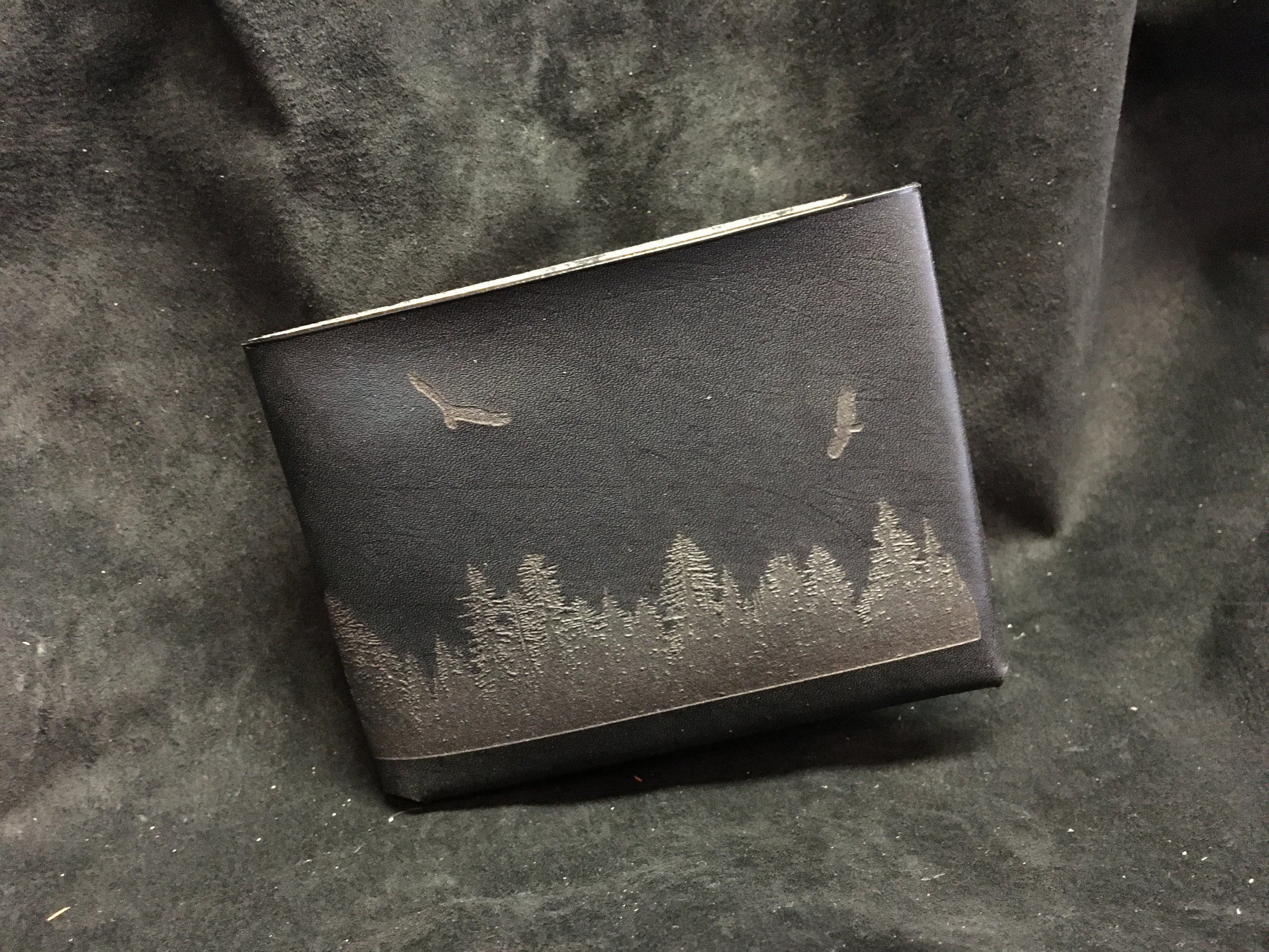 Old Stock - Leather Wallet Minimalist Forest themed nature inspired ...