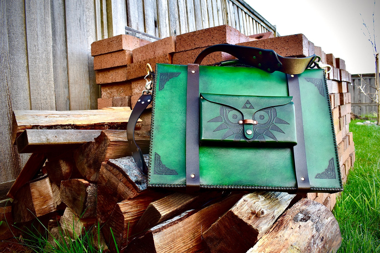 Leather Zelda Laptop Bag Satchel Briefcase Messenger Bag - Etsy