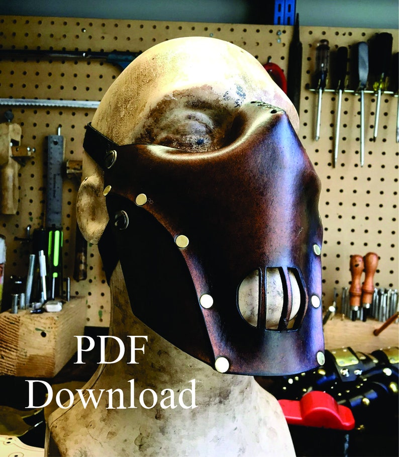 Leather Cannibal Mask PDF Pattern Template Digital Leather - Etsy