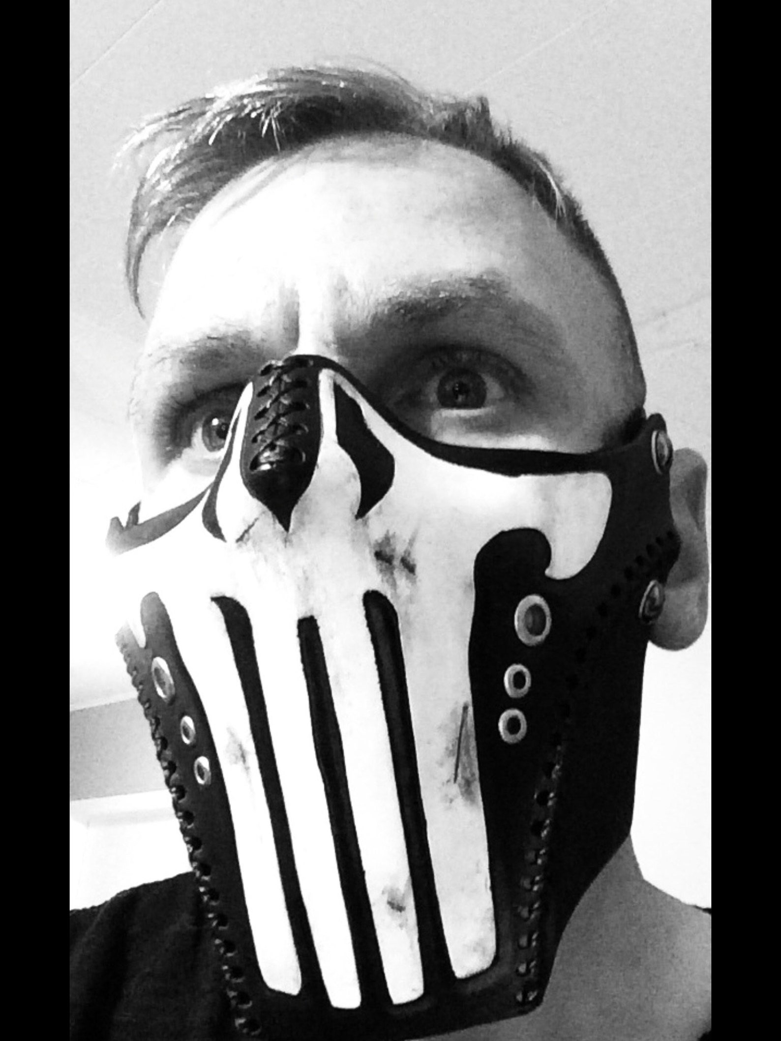 Leather Skull Mask PDF Template Digital Leather Half Mask - Etsy