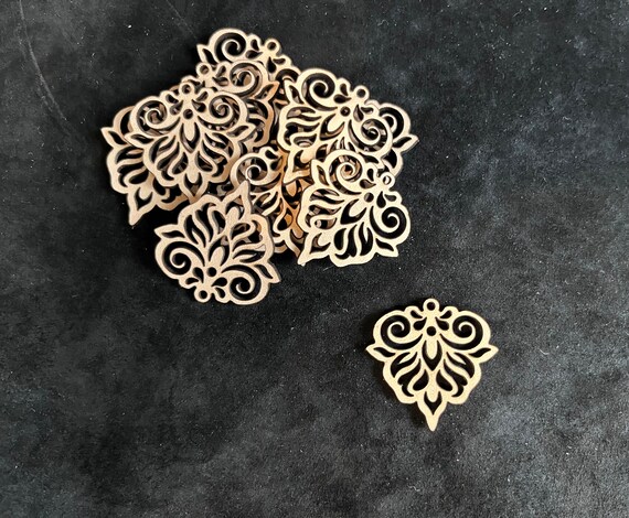 Leather Filigree Cutout Art Nouveau Shape Leather Finding - Etsy