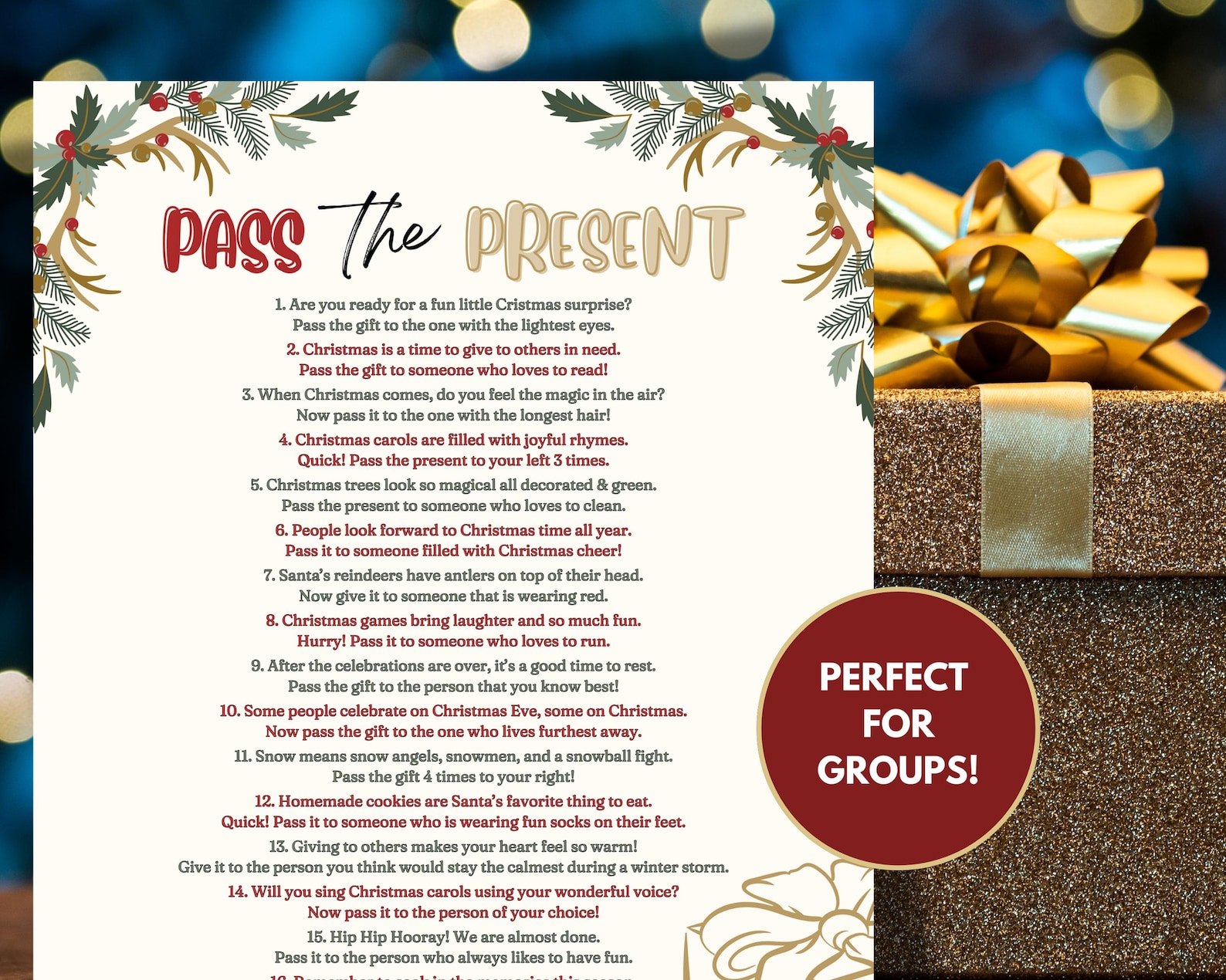 Christmas Pass the Present Game | Christmas Party Game | Christmas ...