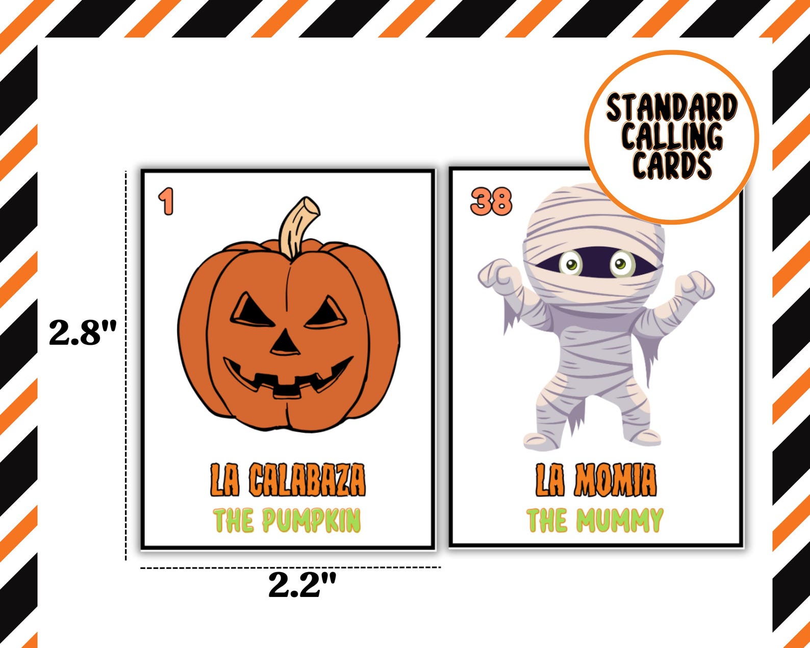 Halloween Lotería Game Bilingual Spanish & English 50 Boards 54 Card ...