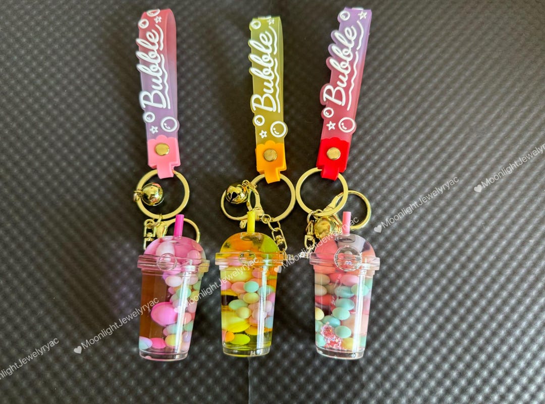Boba Tea Keychain, Bubble Tea Keychain, Shaker Keychain ,drink Keychain ...
