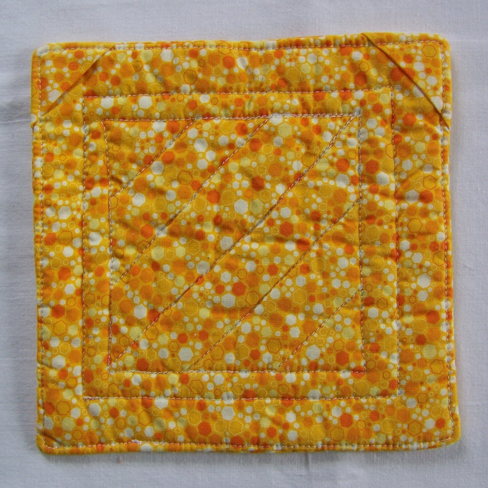 Scrappy Triangle Miniature Wall Quilt Coaster or Mug Rug One | Etsy