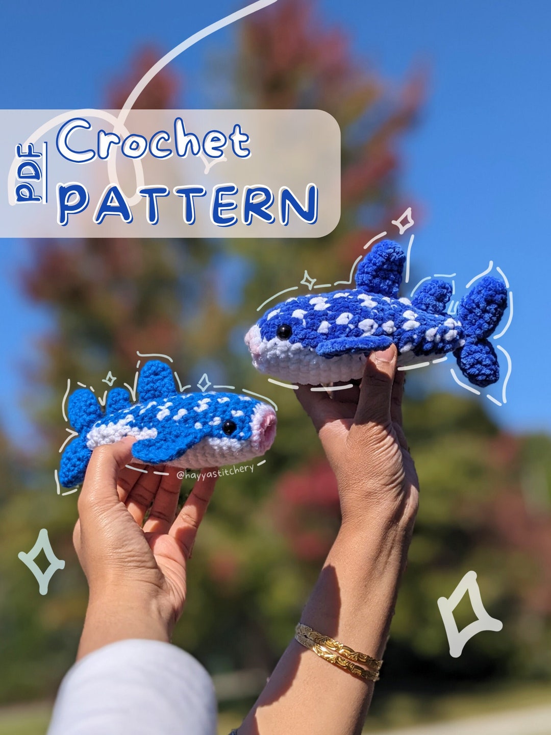 Will the Whale Shark Crochet Amigurumi Plushie Pattern | Sea Animals ...