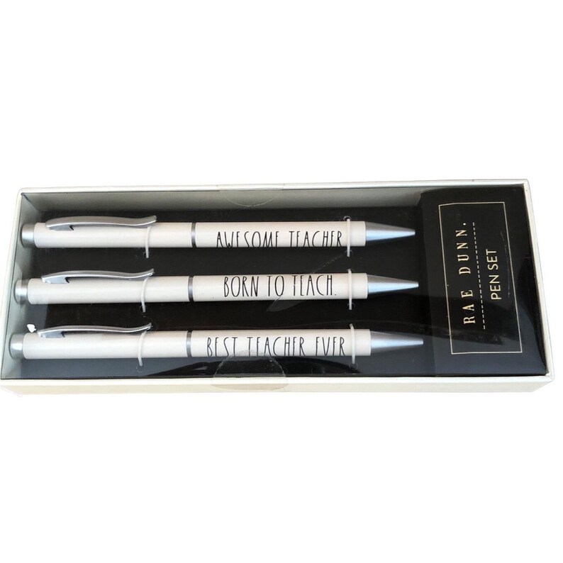 Rae Dunn Pen Set Teacher Gift Born to Teach Awesome Teacher Best ...