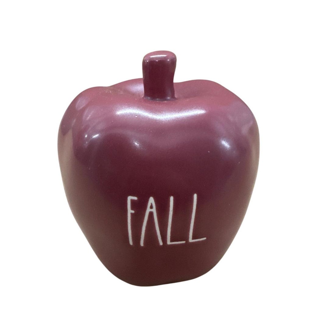 Rae Dunn Artisan Collection Burgundy Ceramic Fall Apple Decor - Etsy