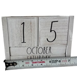 Rae Dunn Wood Perpetual Calendar Rustic Home Office Decor Nursery ...