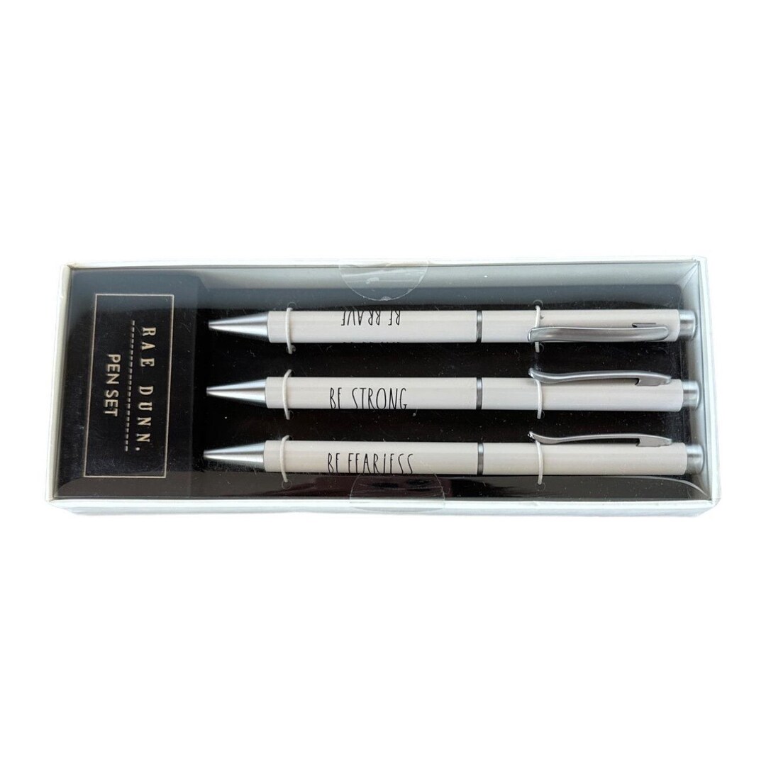 Rae Dunn Pen Set Be Strong Be Brave Be Fearless Pen Set Gift New - Etsy