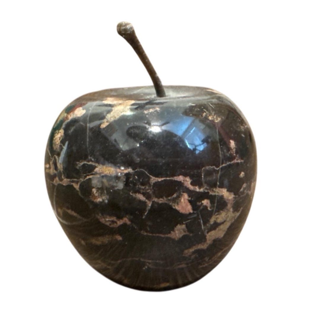 Vintage Marble Apple Paperweight Rock Stone - Etsy