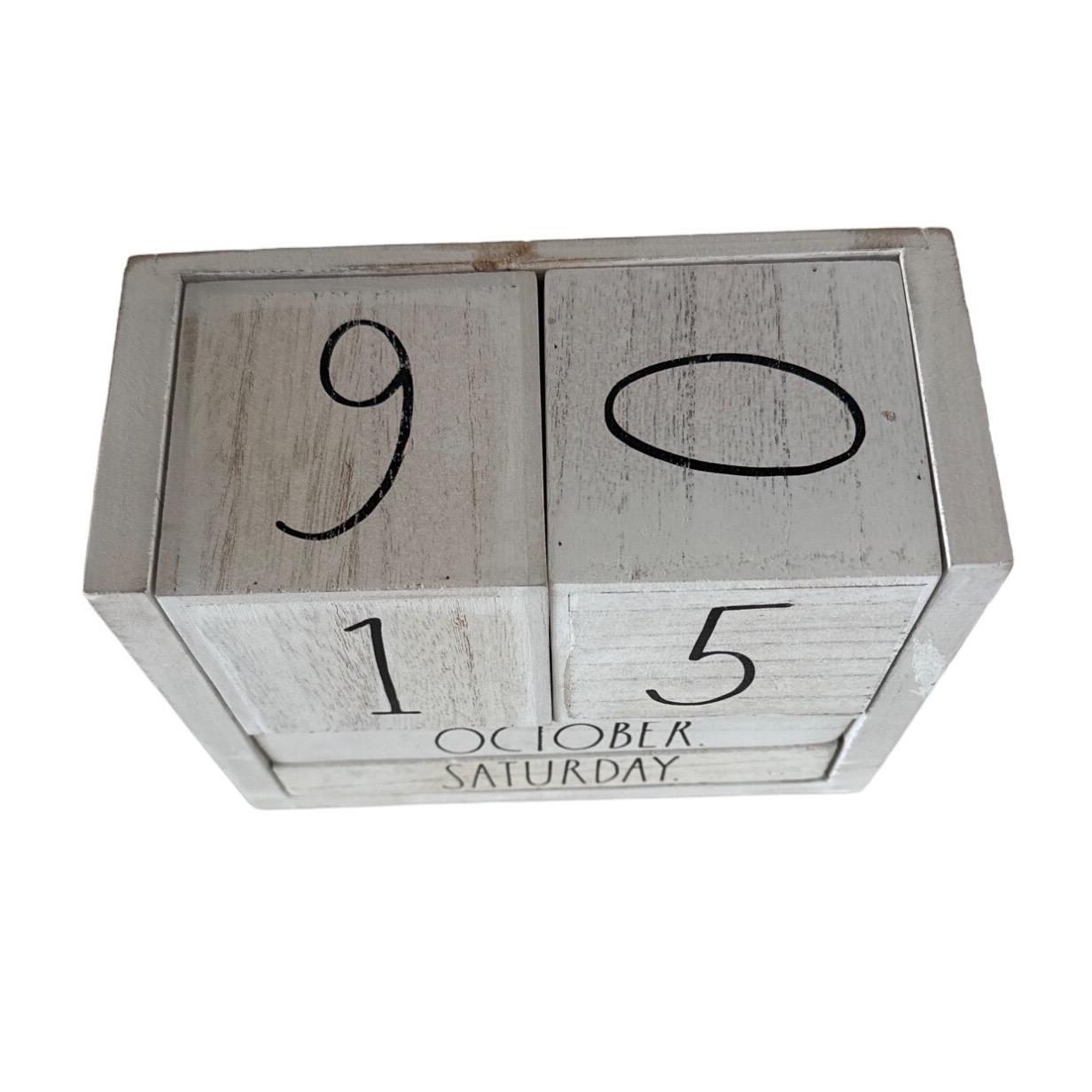 Rae Dunn Wood Perpetual Calendar Rustic Home Office Decor Nursery ...