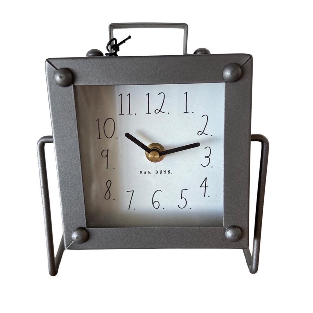 Rae Dunn Square Desk Clock Office Supply Home Decor Farmhouse Style - Etsy
