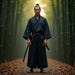 Samurai Warrior Kimono Robe Set | Traditional Japanese Samurai Outfit ...