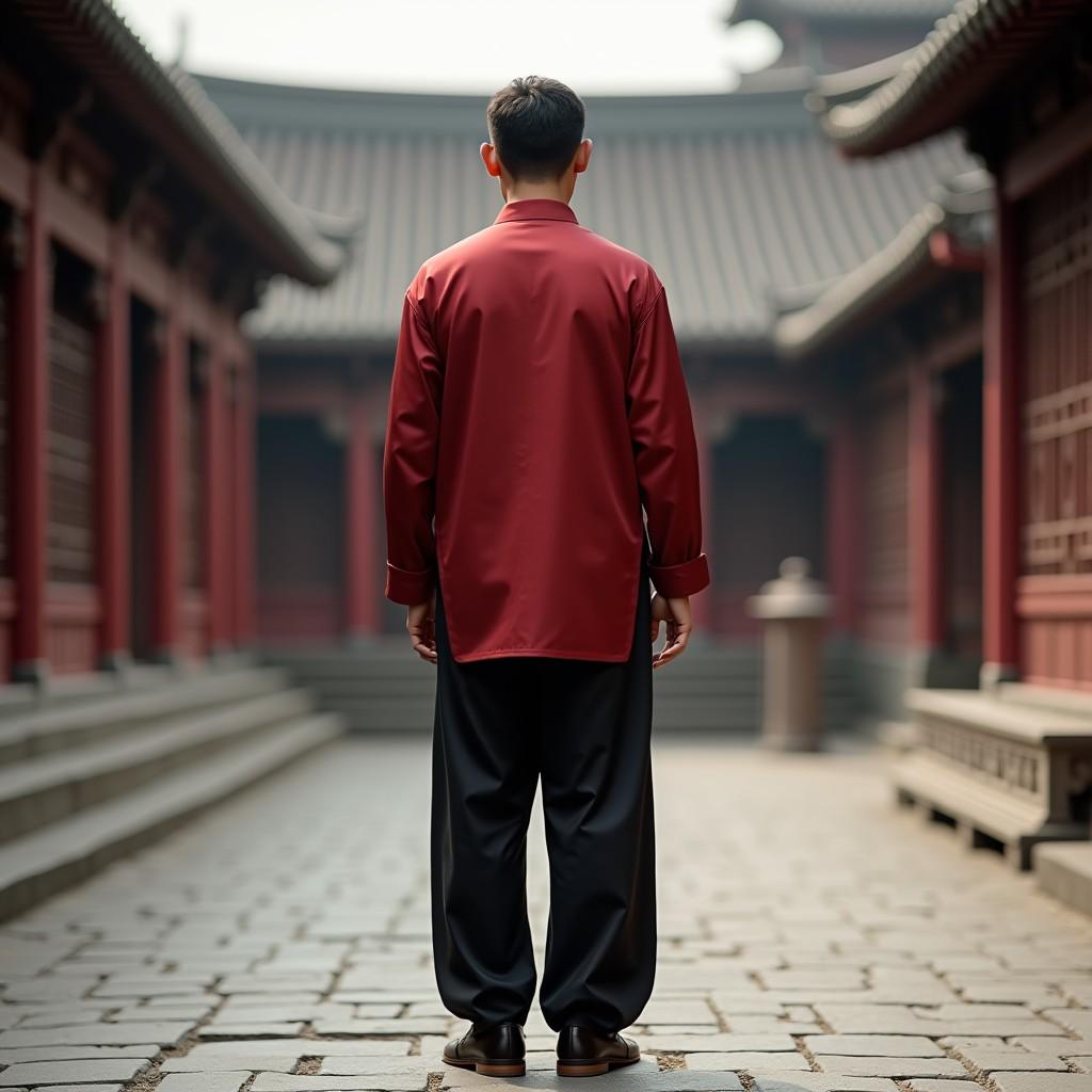 Traditional Chinese Tang Suit for Men | Elegant Red Mandarin Collar ...
