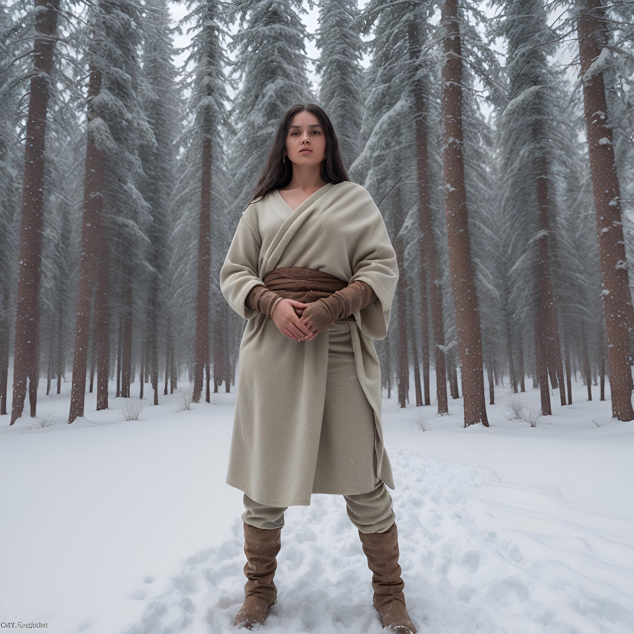 Winter Wonderland Medieval Robe | Women's Snowy Forest Cosplay Costume ...