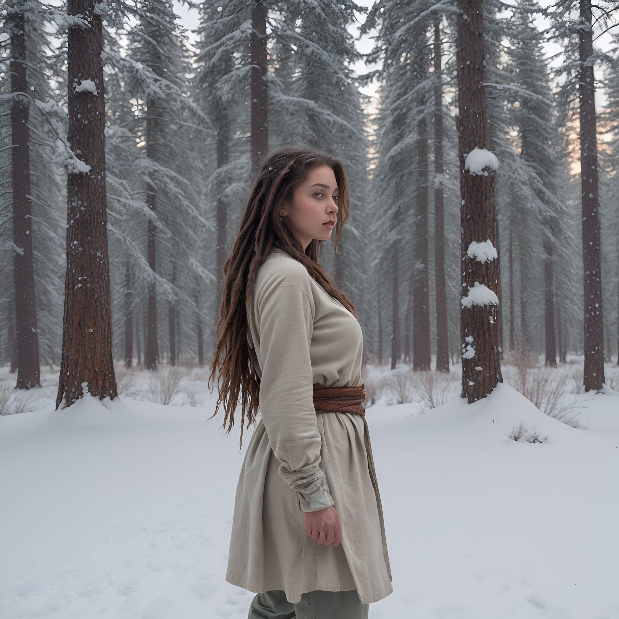 Winter Wonderland Medieval Robe | Women's Snowy Forest Cosplay Costume ...