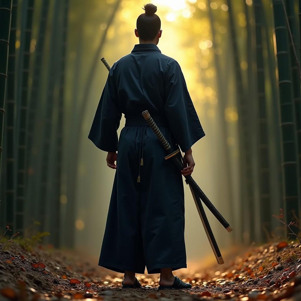 Samurai Warrior Kimono Robe Set | Traditional Japanese Samurai Outfit ...