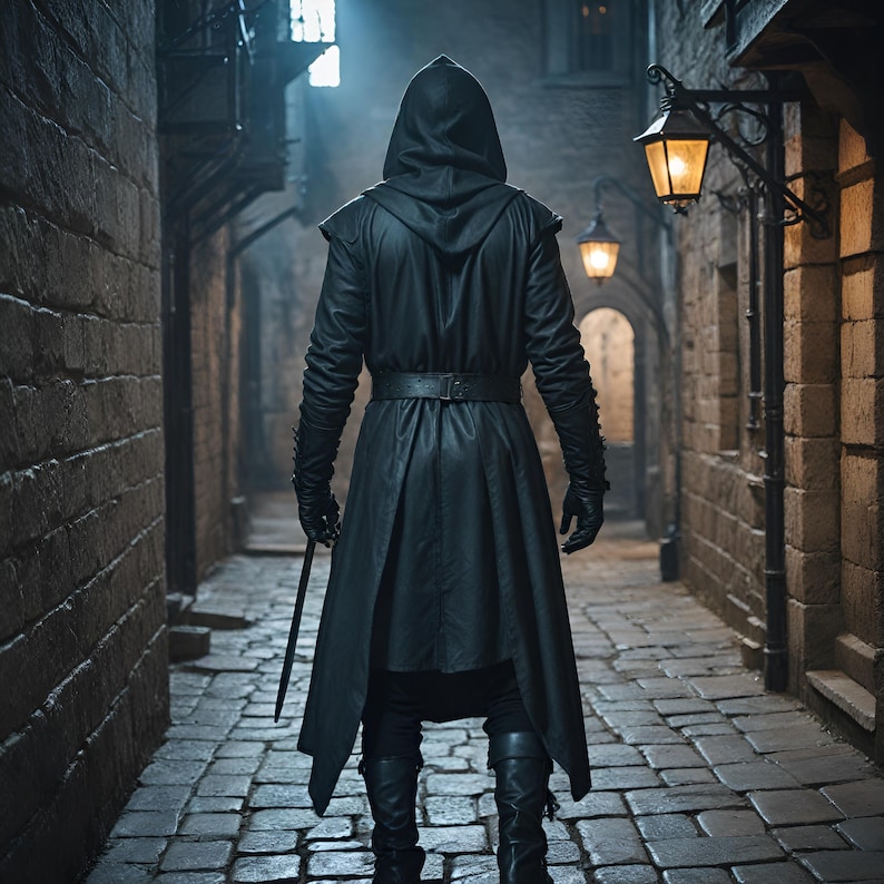 Mystical Shadow Warrior Costume | Sleek Dark Fantasy Costume ...