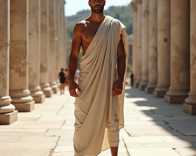 Ancient Roman Toga Costume | Greek God Inspired Outfit | Historical ...
