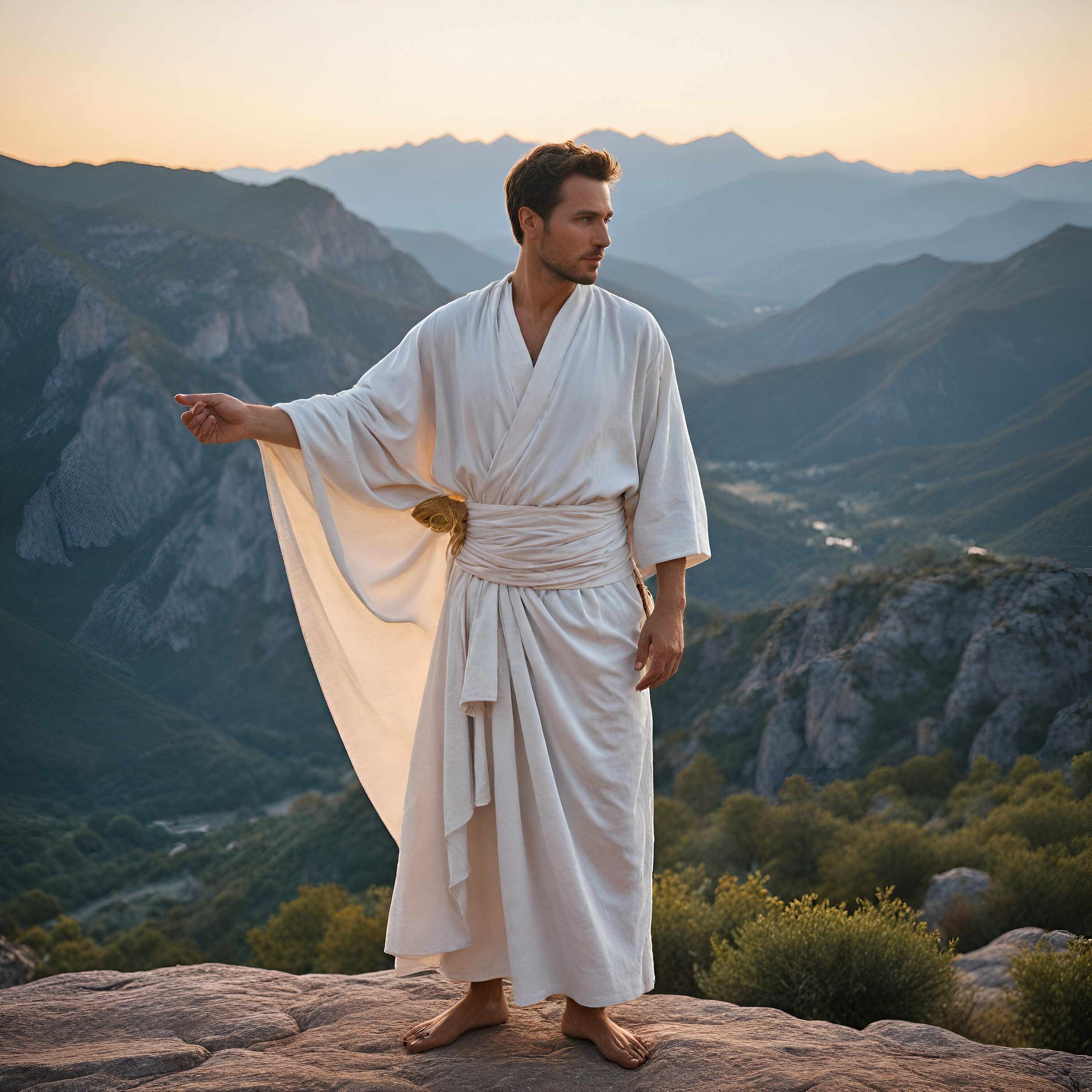 Zen Mountain Serene Priest Robe Ancient Exquisite Cosplay Costume ...