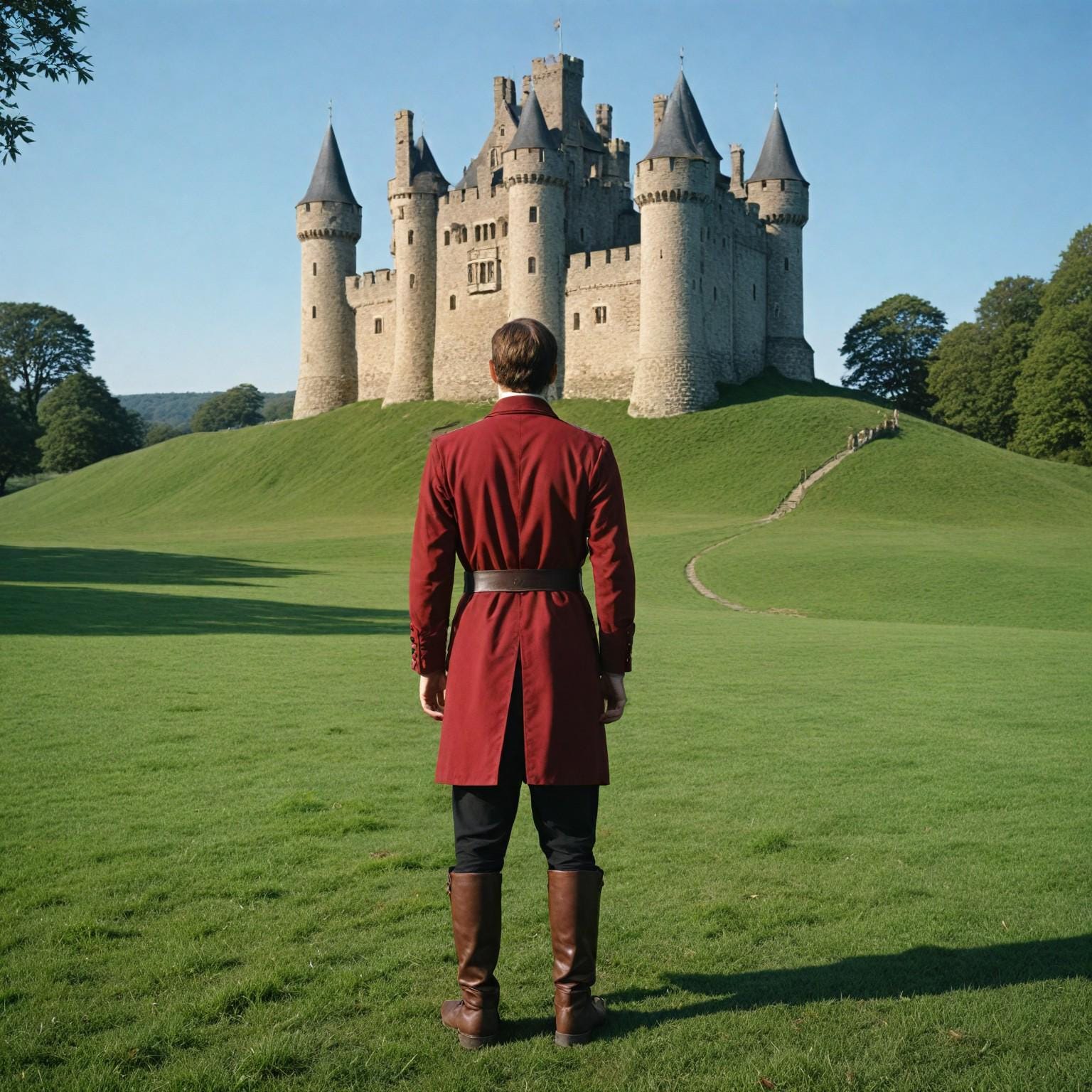 Medieval Nobleman Tunic | Renaissance Fair Costume | Regal Red Long ...