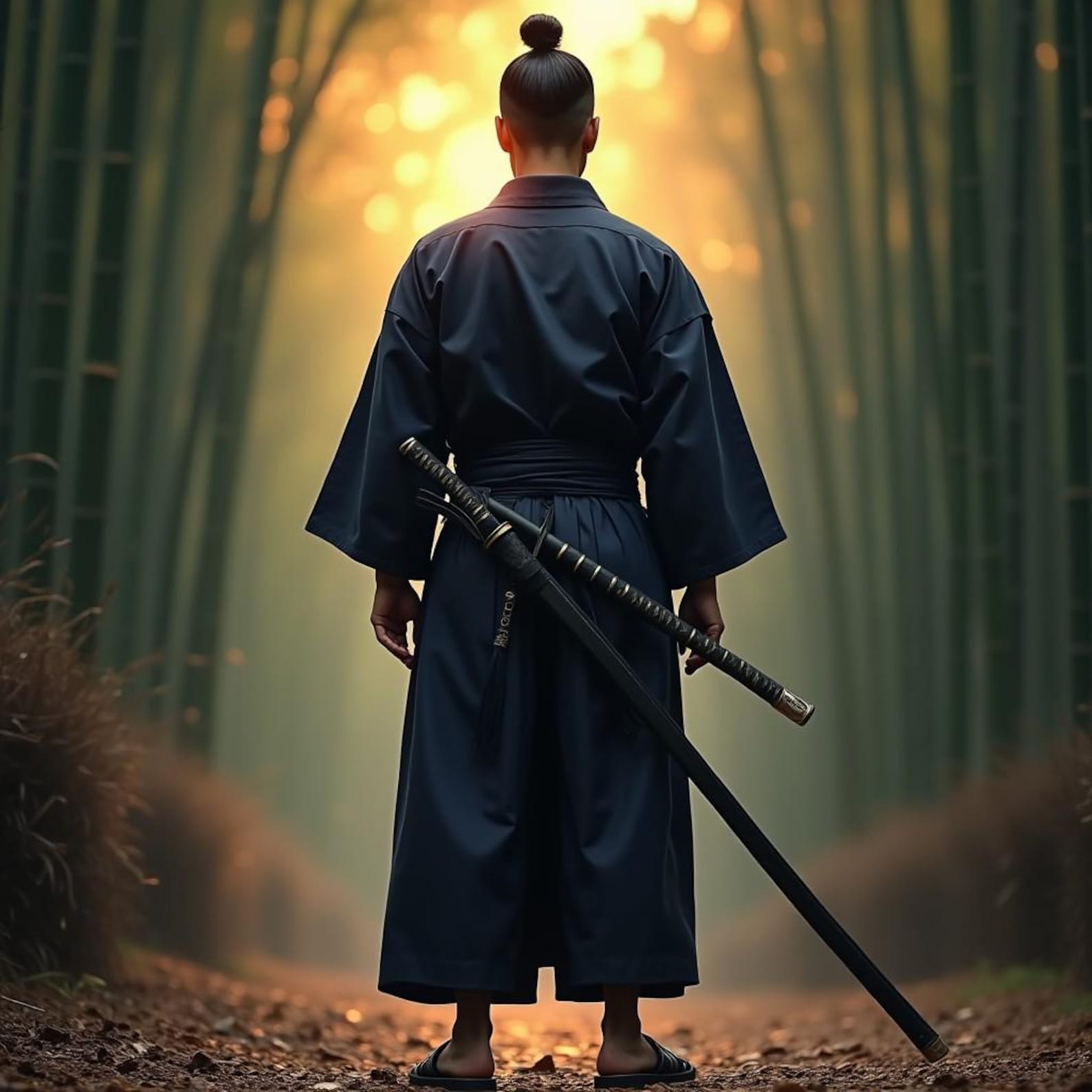 Samurai Warrior Kimono Robe Set | Traditional Japanese Samurai Outfit ...